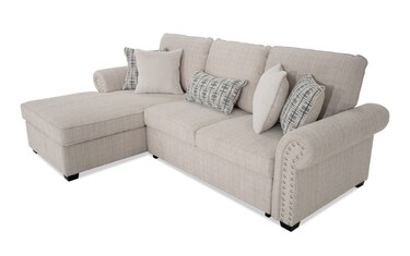 Playday Gray 93'' 2 Piece Right Arm Facing Pop-Up Sleeper Chaise ...