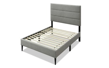 Emerson Queen Beige Upholstered Panel Bed Bob s Discount Furniture Mattress Store