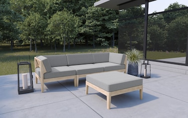 Atello Black Outdoor Sectional Set Bob s Discount Furniture Mattress Store